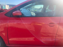 VW POLO 6R USED LHF DOOR SHELL IN RED P3G PAINT CODE