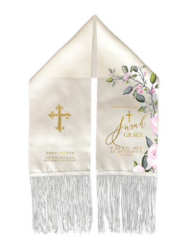 Christening Sash | Baptism Stole | Personalised