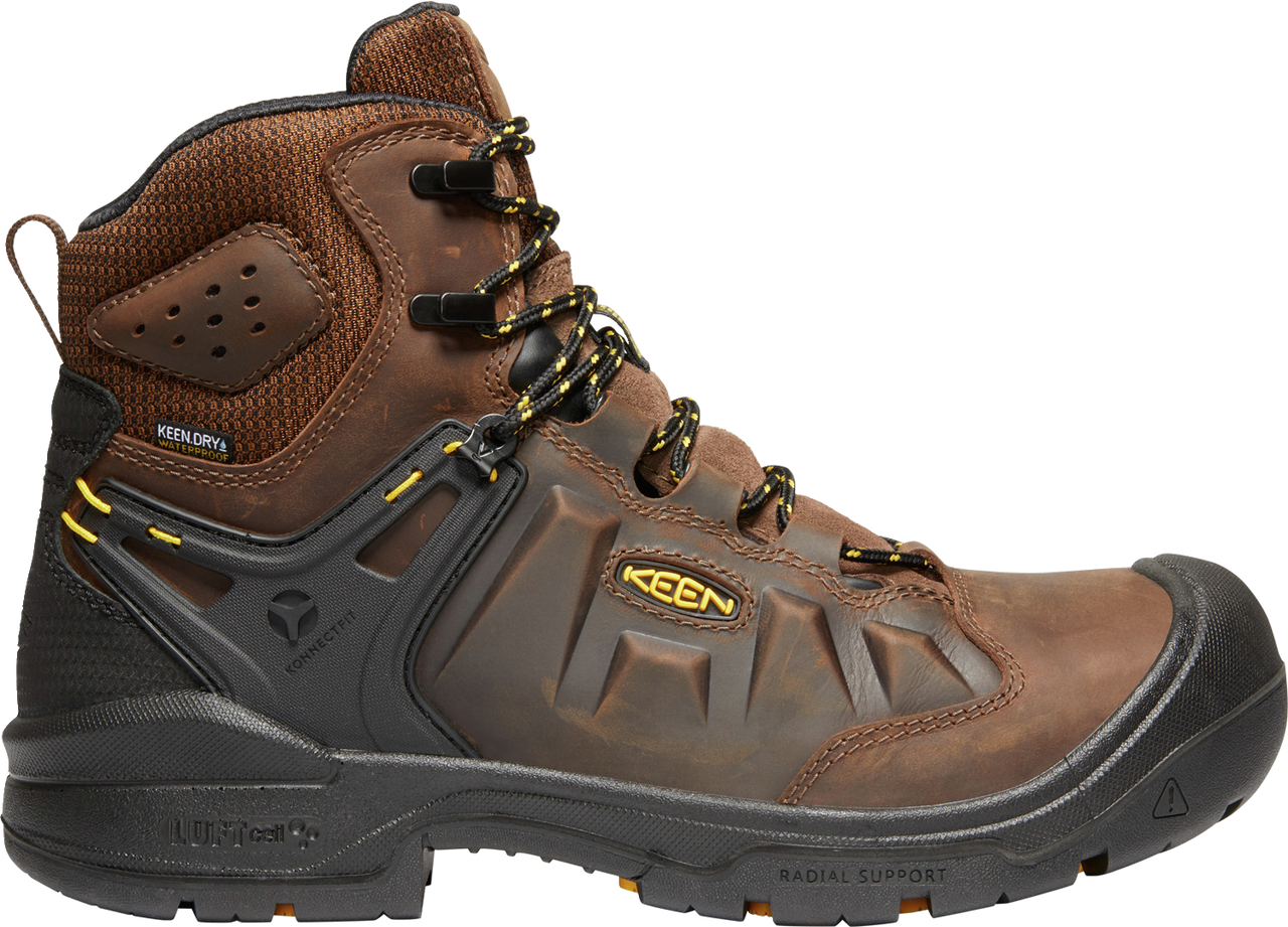 KEEN UTILITY MEN'S BROWN DOVER 6 INCH WATERPROOF CARBON SAFETY TOE BOOT ...