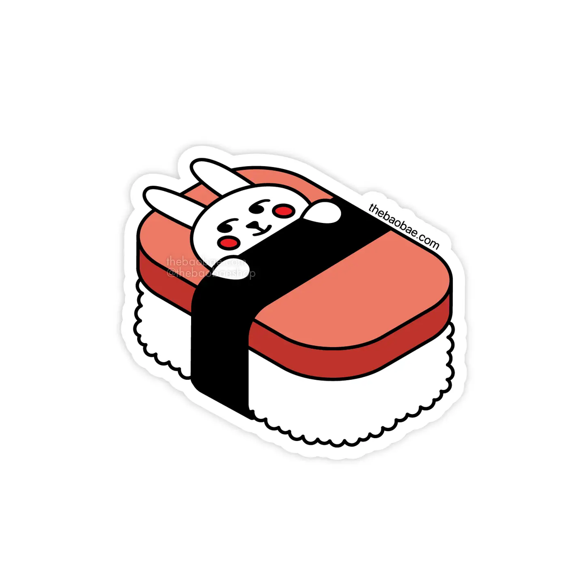 Bunny Spam Musubi Sticker - myplasticheart