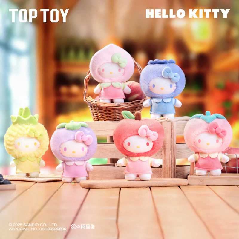 Hello Kitty Fruity Paradise Vinyl Plush Keychain Blind Box - myplasticheart