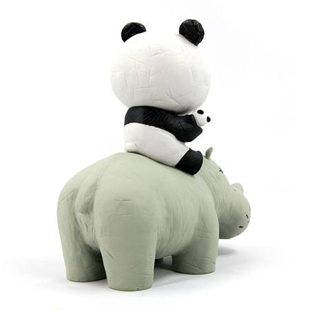 Hippo Panda : Grey - myplasticheart