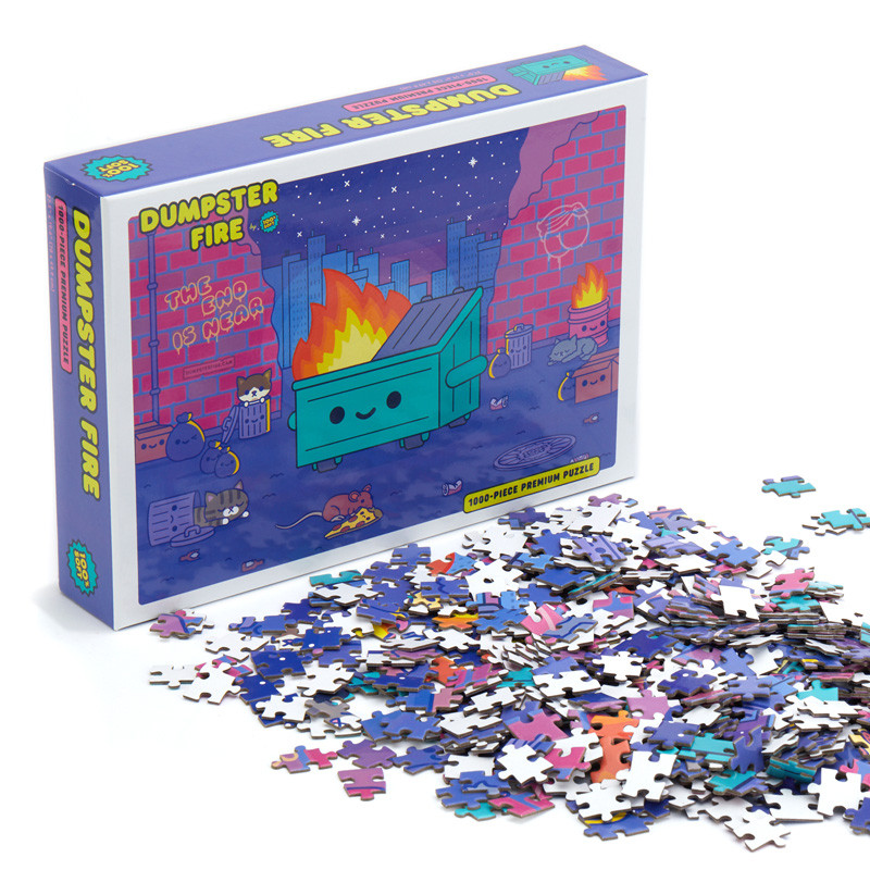 Dumpster Fire 1000 Piece Puzzle by 100% Soft - myplasticheart
