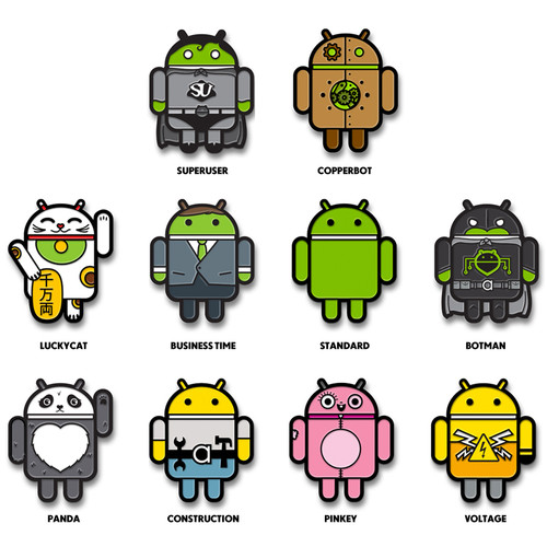 Android Enamel Pins - myplasticheart