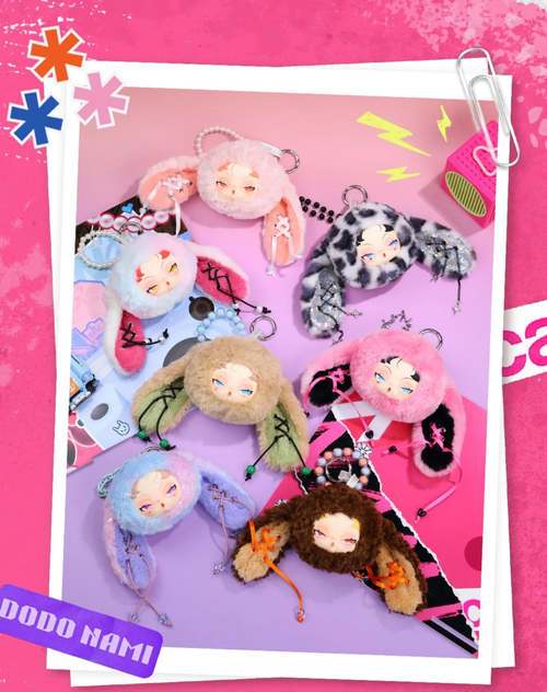 Dodo Nami Twinkle Bunny Vinyl Face Plush Keychain Blind Box ...