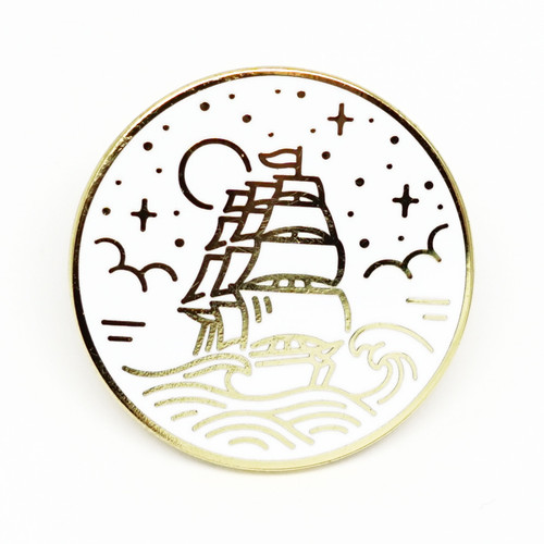 Nautical Vessel Enamel Pin - myplasticheart
