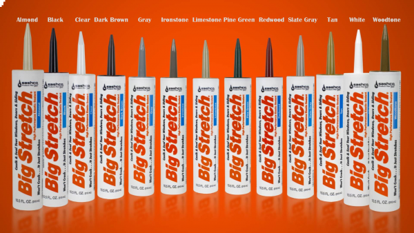 Sashco Big Stretch Caulk in Colors: White, Clear, and More