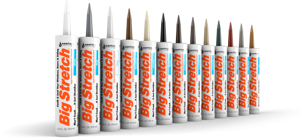 Sashco Big Stretch Caulk in Colors: White, Clear, and More