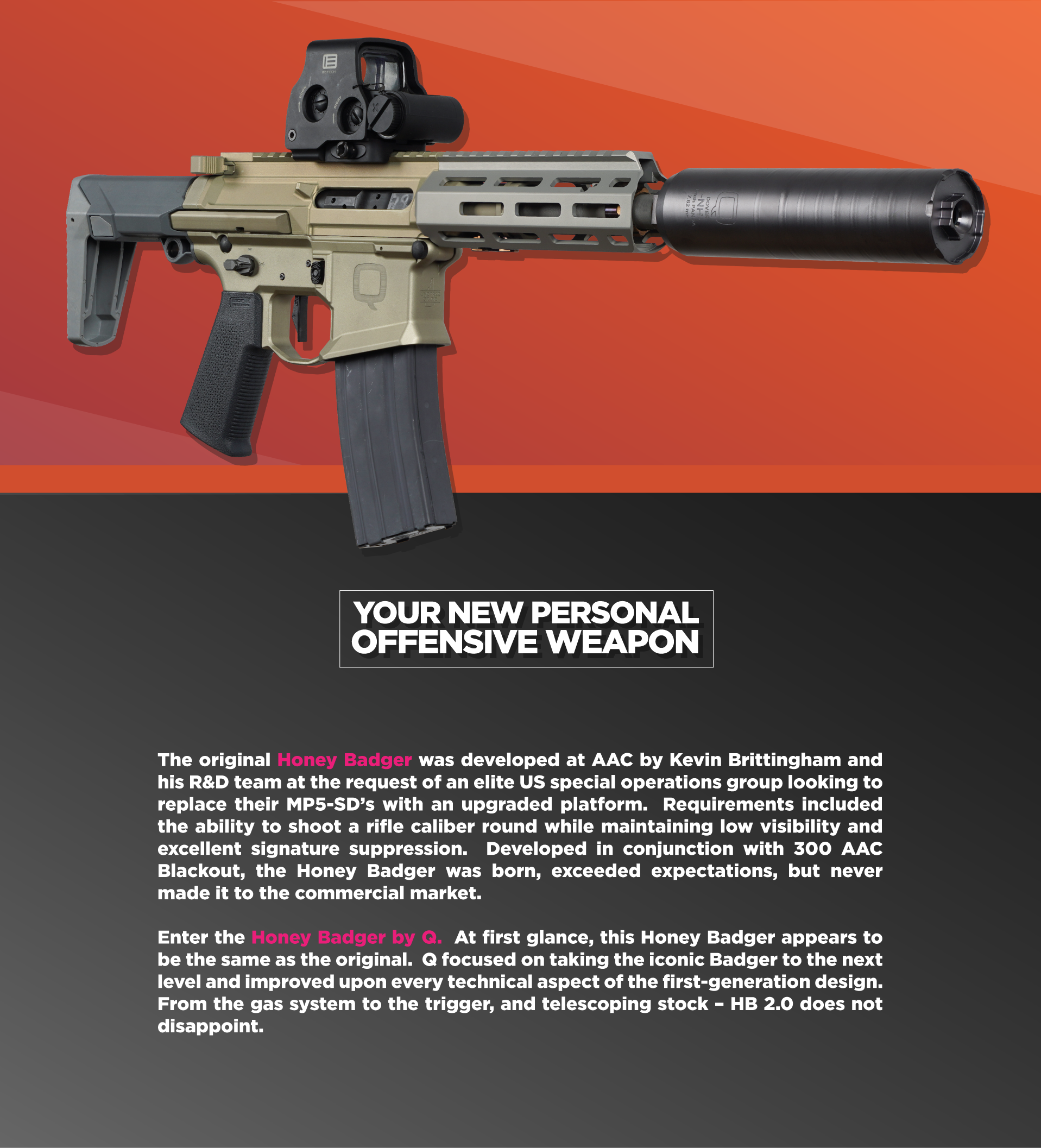 Gun Review Honey Badger By Q Sbr And Pistol The Truth 48 Off