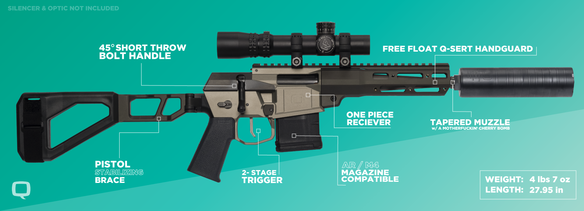 MINI FIX 300 BLK PISTOL