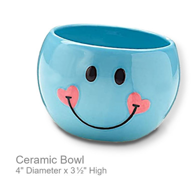 Ceramic Round Bowl Smiley Face | Office Candy Bowl - Lexi's Garage