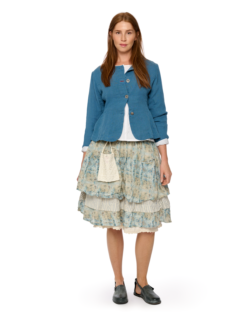 Ewa i Walla Estella Double Layered Pattern Skirt - Willow Shaftesbury