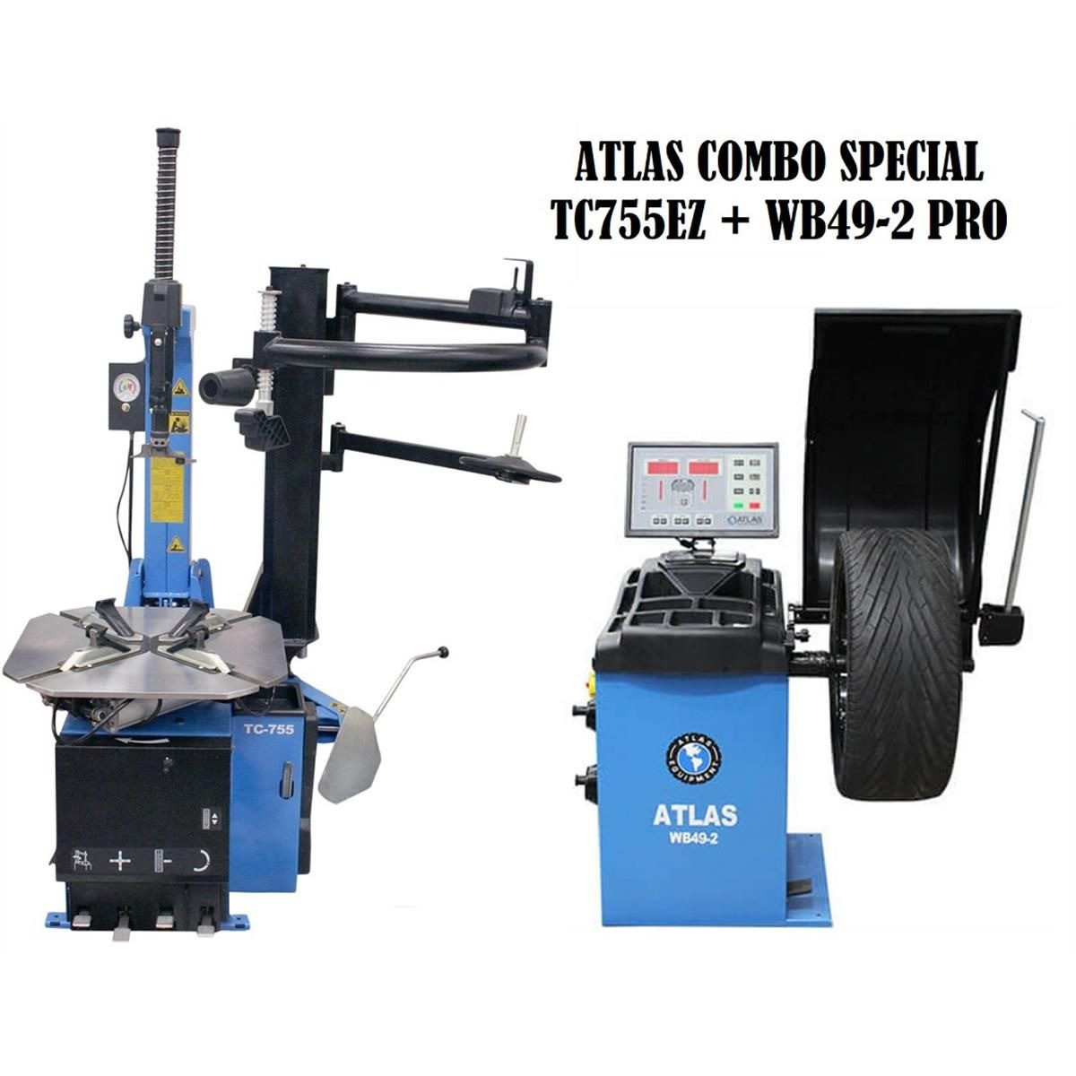 Atlas Equipment TC755EZ Rim Clamp Tire Changer + WB49-2-PRO Wheel ...
