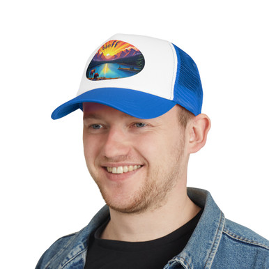 Banff National Park Moose & Grizzly Bear Spirit Animal Mesh Cap ...