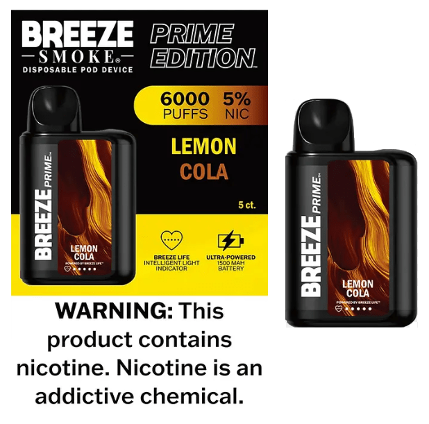Experience Breeze Prime Disposable Vape - 6000 Puffs of Flavor