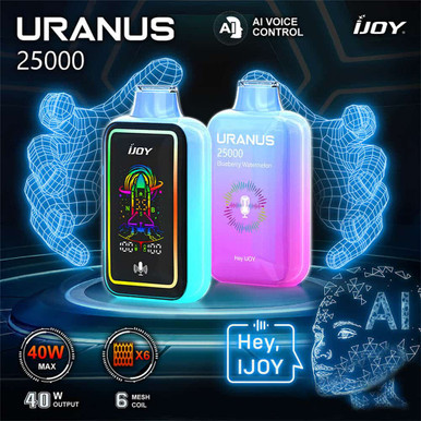 iJoy Uranus 25000 Puffs Disposable Vape - AI Voice Control & Full HD Screen