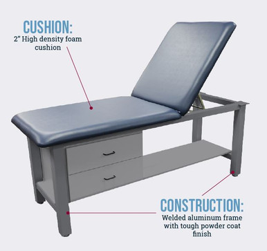 Pivotal Aluma Elite Trmt Table Laminate Shelf, Cab, & Drwrs w/ Handle ...