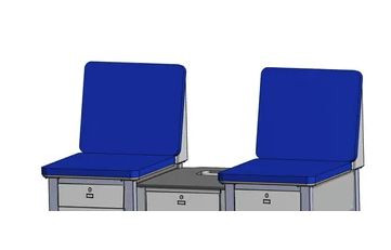 Aluma Elite Extra Seat w/ Electric Tilt Back 48"D x 36"H - Alert Services