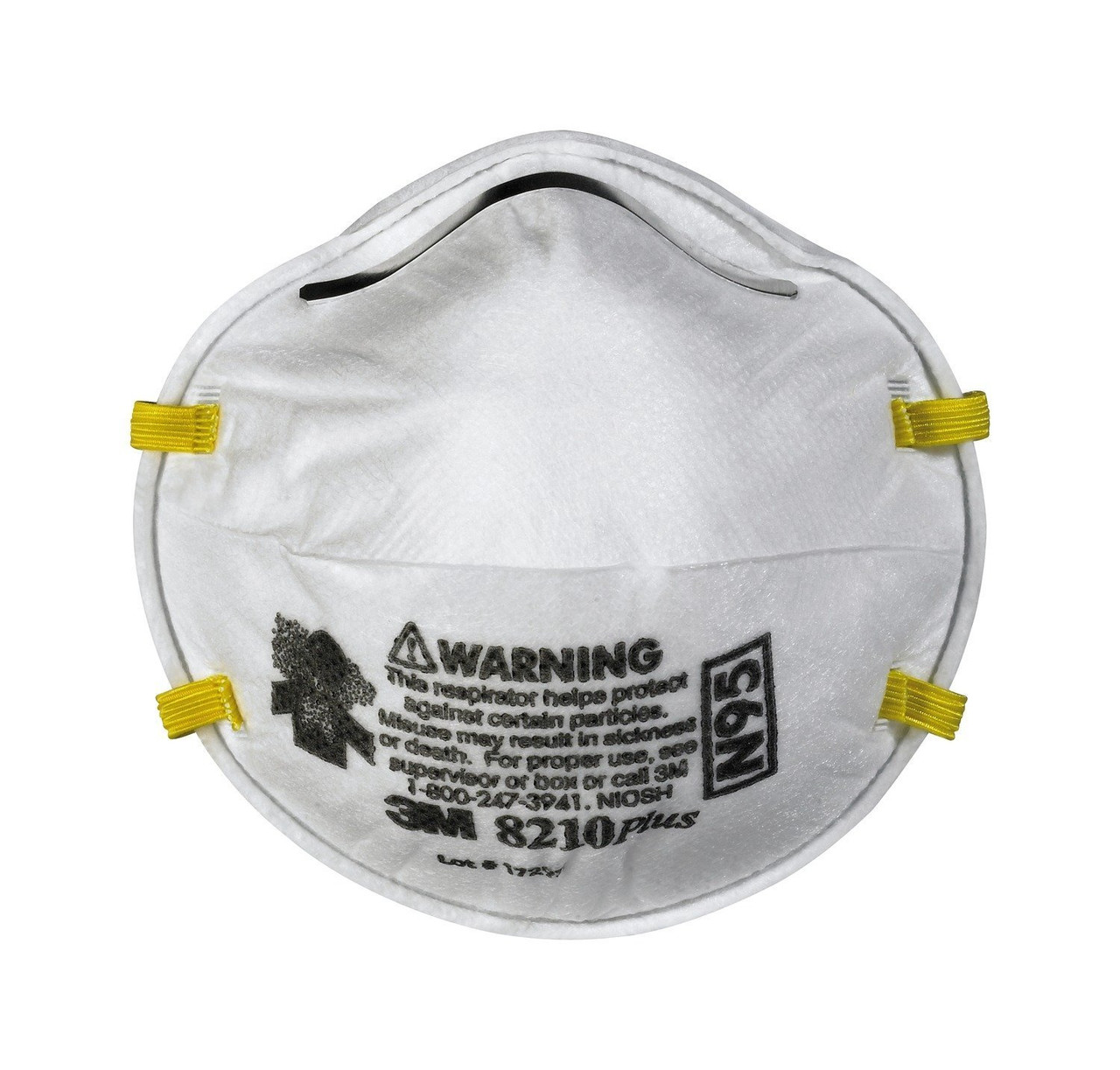 3M Disposable Respirator,N95,Universal,PK20 8210PLUS