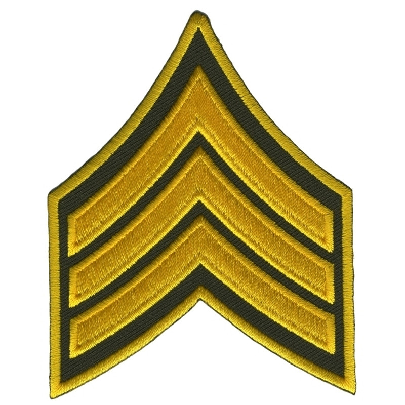 Hero's Pride 3 in. Gold/Olive Drab Sergeant Chevron | Curtis