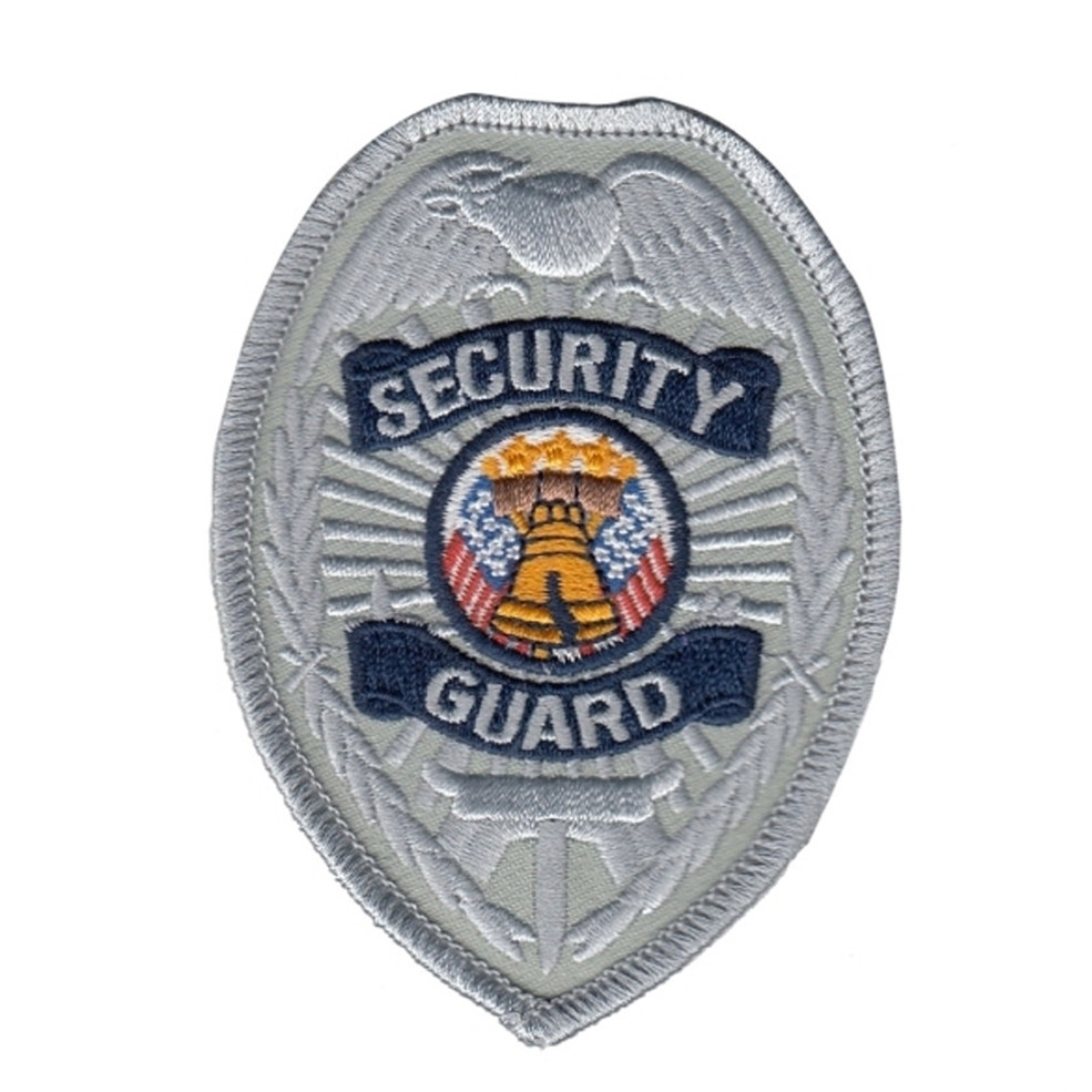 Hero's Pride 2-1/2 in. X 3-3/8 in. Silver Security Guard Badge Patch