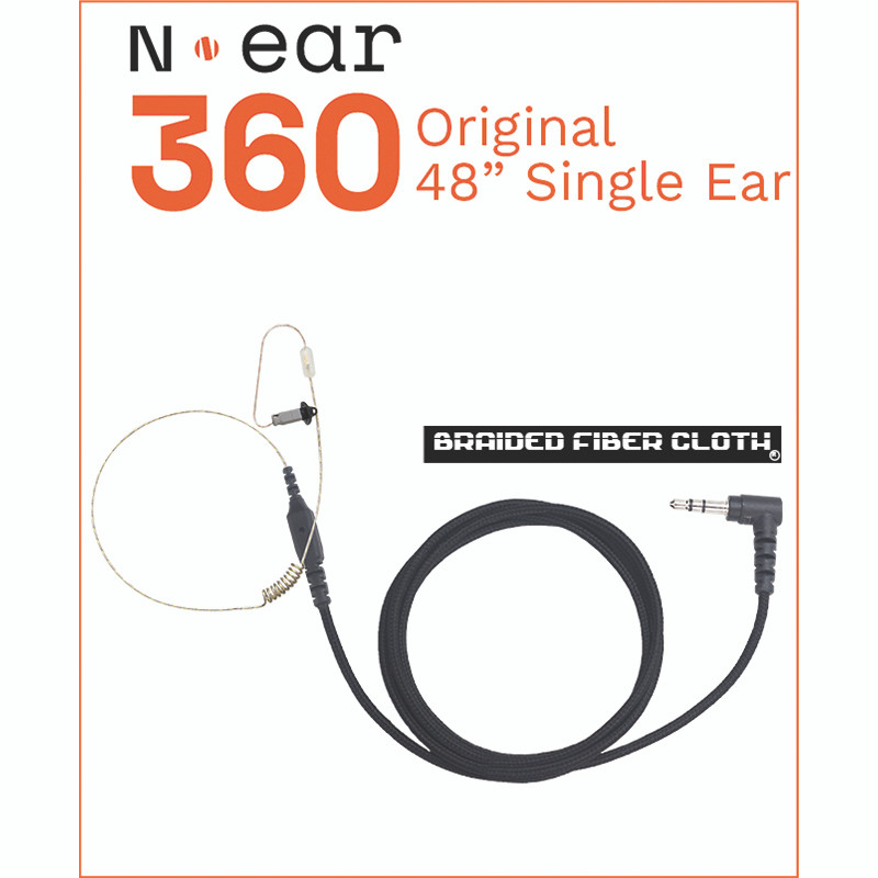 N-ear 360 Original Dual Ear Braided Fiber Cloth Earpiece - Curtis Blue Line