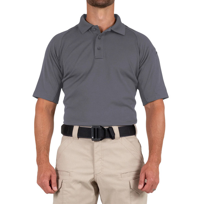 First Tactical Men's Performance Polo | Curtis Blue Line