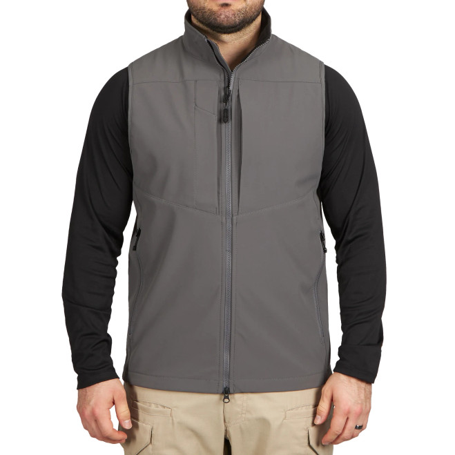 First Tactical Men's Tactix Softshell Vest - Curtis Blue Line
