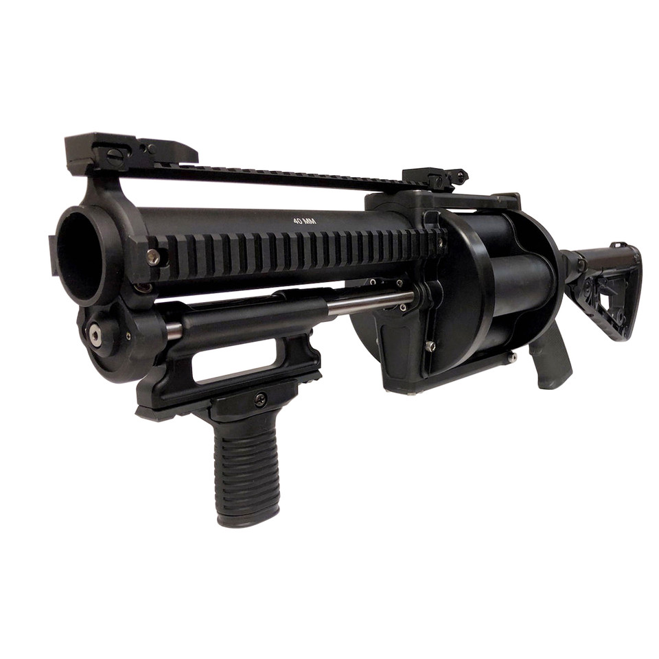 Defense Technology 40 mm. Tactical 4-Shot Launcher - Curtis Blue Line