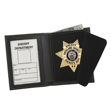 Strong Leather RFID Badge Wallet | Curtis Blue Line