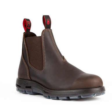 Redback Great Barrier Dark Brown Steel Toe Boots - Curtis Blue Line