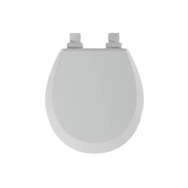 SEASONS Round Wood Toilet Seat White Premium