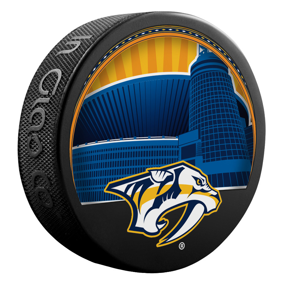 Nashville Predators Inglasco Arena Skyline Puck - Nashville Predators ...