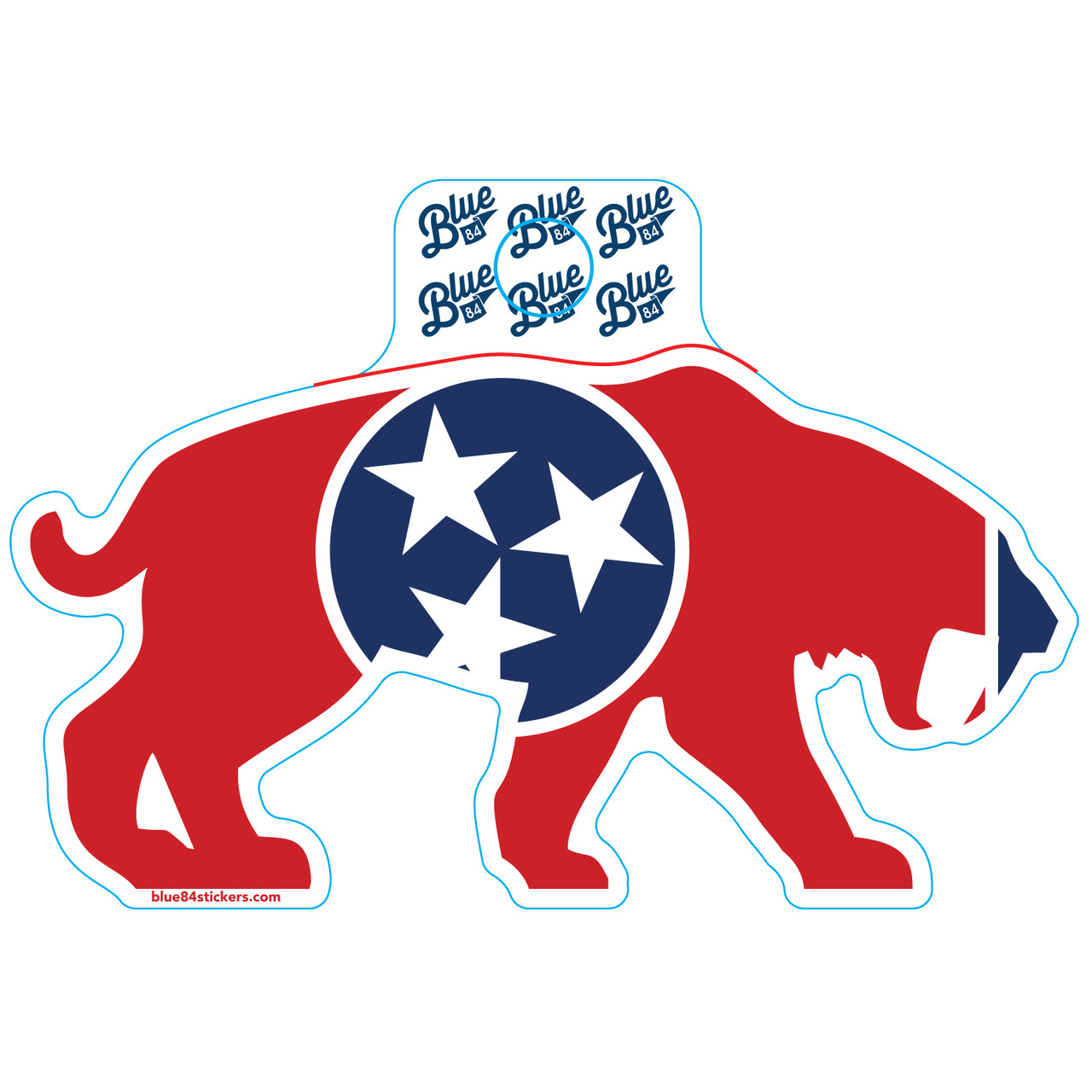 Nashville Predators Lakeshirts Side Pred Tn Flag Sticker - Nashville ...