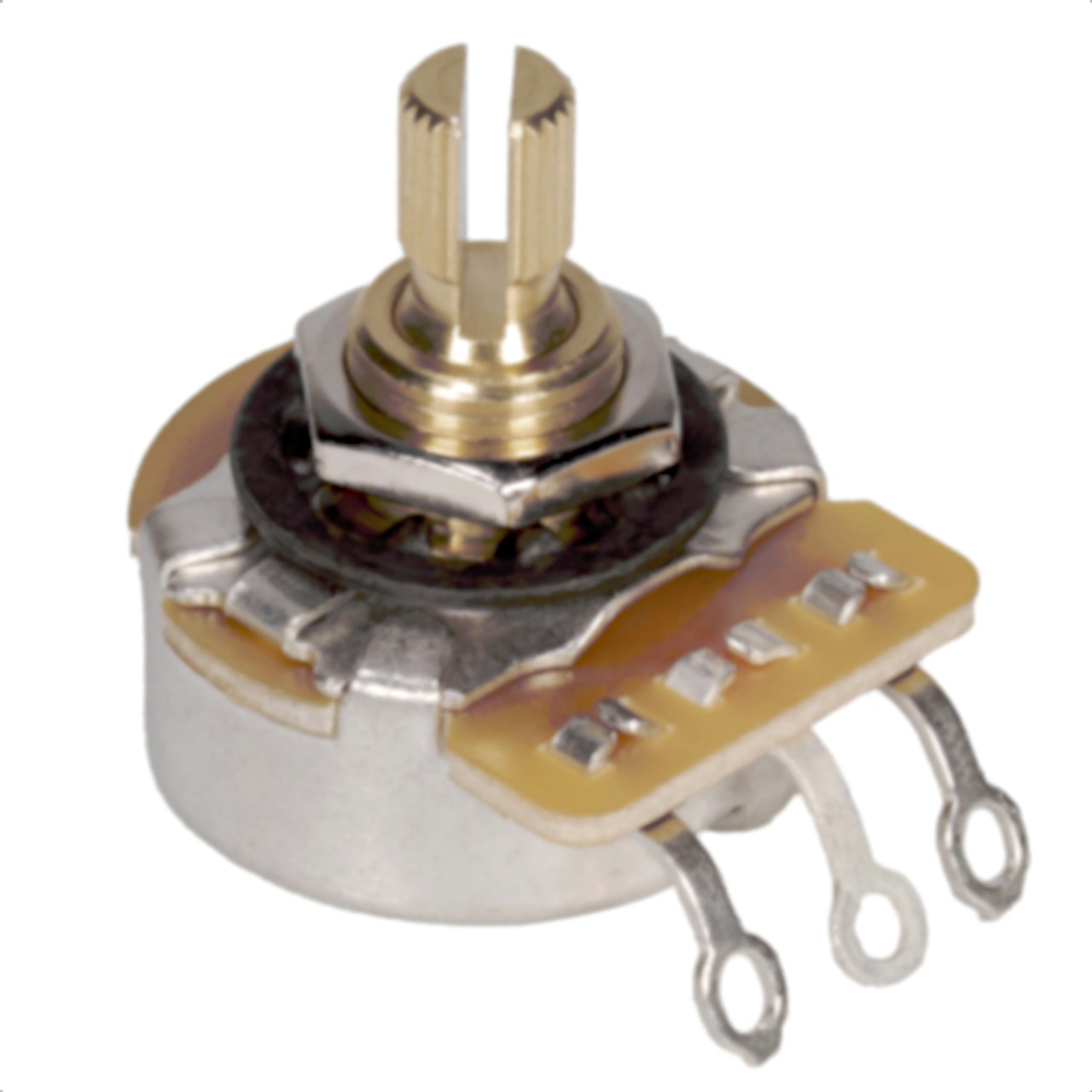 CTS 250K Audio Taper Guitar Pot w/ Solid Shaft CTS 250K Audio Taper Guitar Pot w/ Solid Shaft