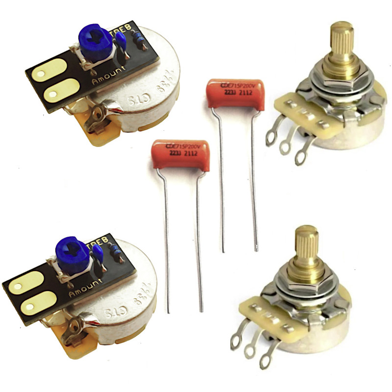 CTS Pots Kit for Gibson w/ Treble Bleed Circuits & Orange Drop ...
