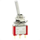 Single Pole ON/ON Flat Handle Mini Switch-Chrome - GuitarElectronics.com