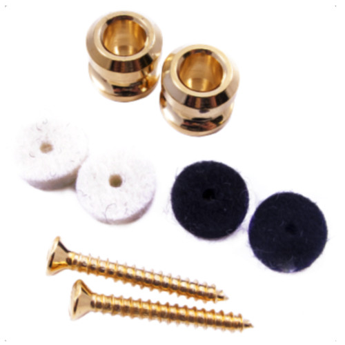 Fender American Standard Gold Locking Strap Button Set (2)