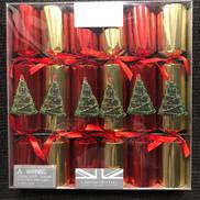 Box 6 30cm Traditional Tree Crackers - Christmas Magic Makers