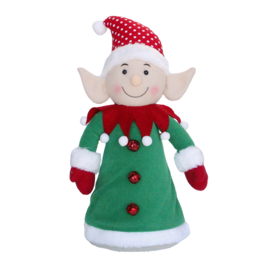 Fabric Elf Tree Topper - 38cm H - Christmas Magic Makers