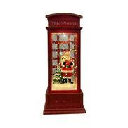 Santa in Phone Box - 12cmH - Christmas Magic Makers