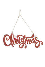 Metal Hanging Christmas Sign - 31cmL - Christmas Magic Makers