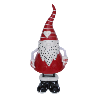 Porcelain Santa Red Standing with Spotty Beard - Christmas Magic Makers