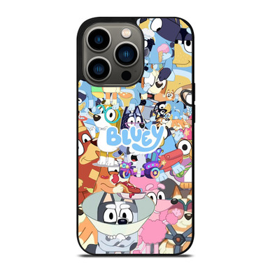 BLUEY CARTOON CHARACTERS COLLAGE iPhone 13 Pro Case Cover