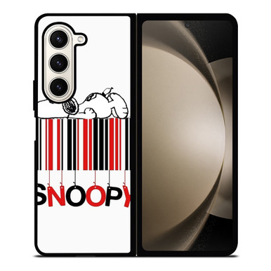 SNOOPY THE PEANUTS CARTOON BARCODE Samsung Galaxy Z Fold 5 Case Cover