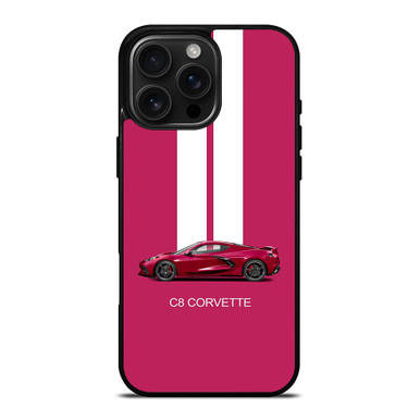 CORVETTE CAR C8 PINK iPhone 16 Pro Max Case Cover