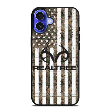 REALTREE AMERICAN FLAG LOGO iPhone 16 Case Cover