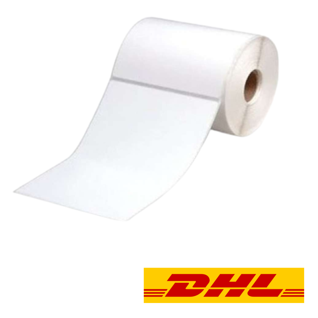 DHL Direct Thermal Perforated Labels - 100mm X 150mm - 25mm Core - 400L ...