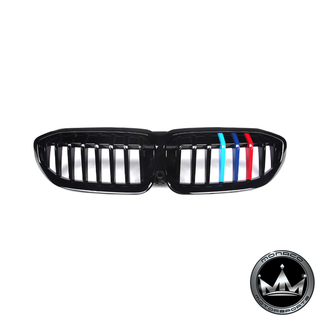 BMW G20 330i / M340i 3 Series Single Slat Grilles (Gloss Black, Tri ...
