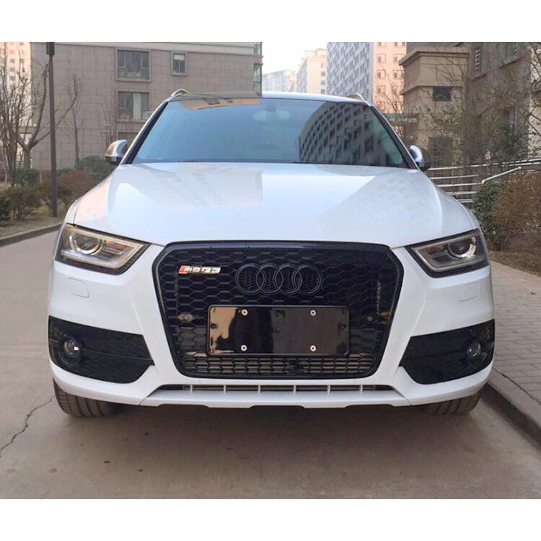 2013-2015 Audi RSQ3 Honeycomb Grille with Quattro in Lower Mesh | 8U Q3/SQ3